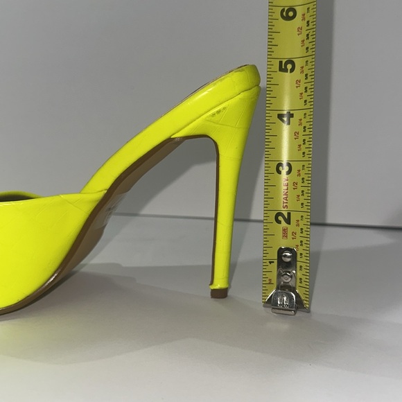 EGO | Shoes | Ego Mule Heels Neon Yellow | Poshmark